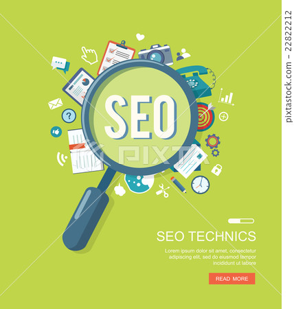 Search engine flat illustration - Stock Illustration [22822212] - PIXTA