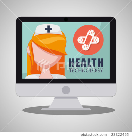 Health care design. technology icon. isolated - Stock Illustration ...