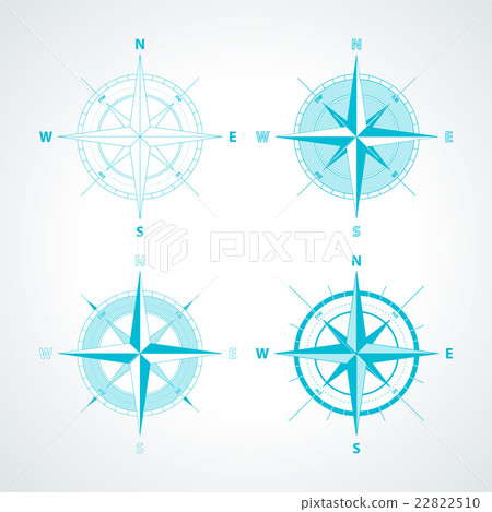 Set of Simple wind roses - Stock Illustration [22822510] - PIXTA