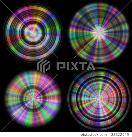 Set of color disc generated textures - Stock Illustration [22822949 ...