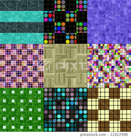 Set of floor seamless generated textures - Stock Illustration [22822996 ...
