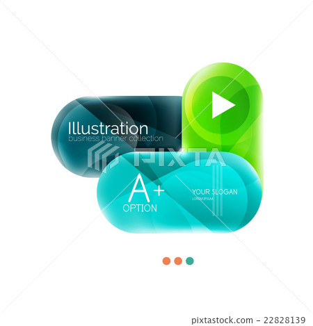 Colorful round rectangles concept, business - Stock Illustration ...