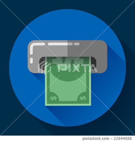 Getting money from an ATM bankomat card symbol - Stock Illustration ...