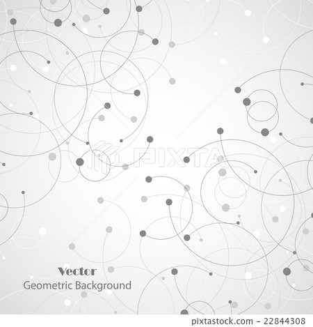 Geometric pattern with connected lines and dots. - Stock Illustration ...