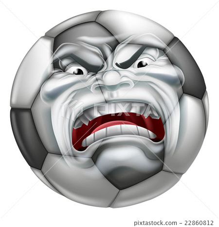 Angry Soccer Football Ball Sports Cartoon Mascot - Stock Illustration ...