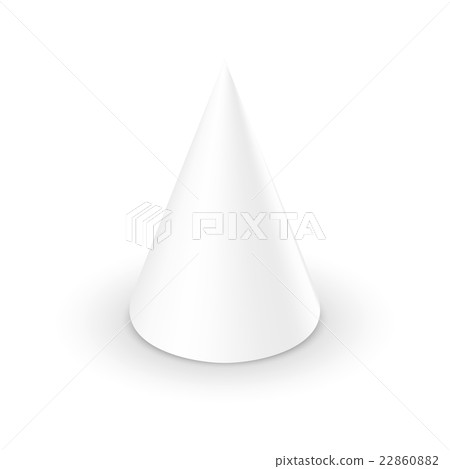 Blank white cone. 3d template - Stock Illustration [22860882] - PIXTA