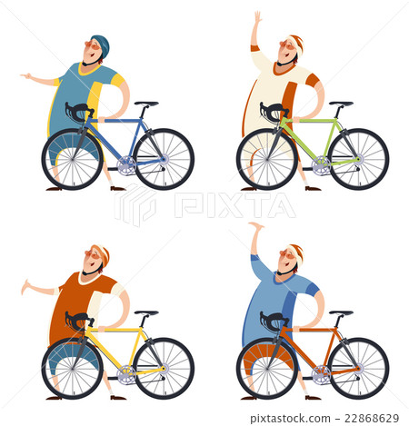Set of ciclists - Stock Illustration [22868629] - PIXTA