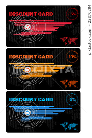 vector set of discount cards-插圖素材 [22870294] - PIXTA圖庫