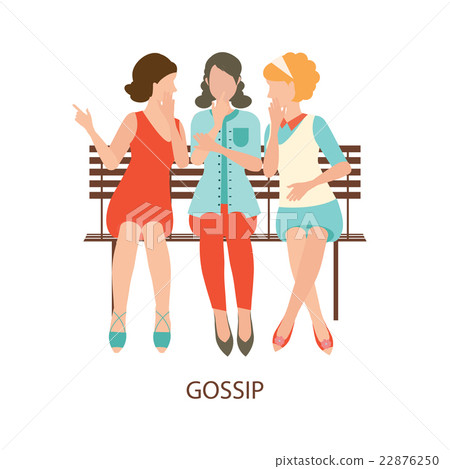 Cartoon character of women gossiping. - Stock Illustration [22876250 ...
