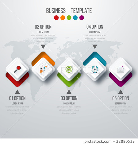 Vector illustration infographic five options - Stock Illustration ...