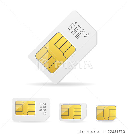 Sim Card Set. Vector - Stock Illustration [22881710] - PIXTA