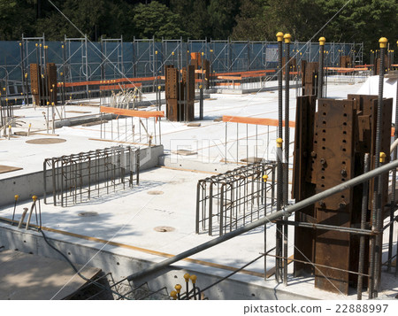 Building steel frame Reinforced concrete... - Stock Photo [22888997 ...