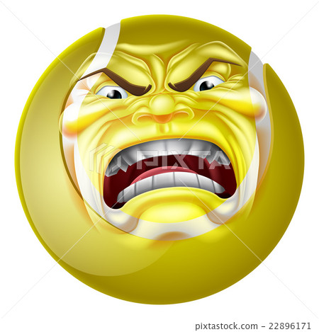 Angry Tennis Ball Sports Cartoon Mascot - Stock Illustration [22896171 ...