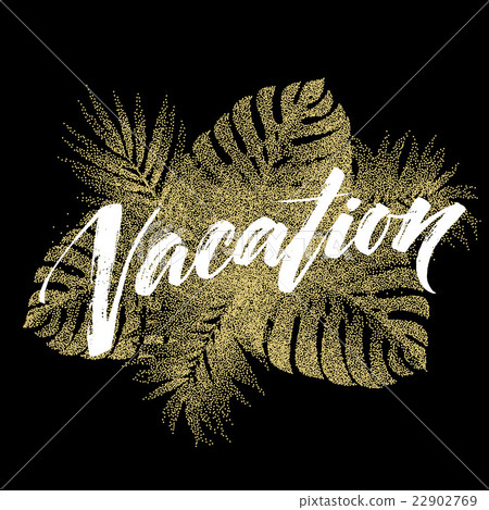 Summer vacation handwriting. Typography, lettering - Stock Illustration ...