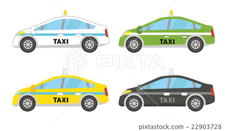 Taxi set [Vehicles/Series] - Stock Illustration [22903728] - PIXTA