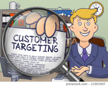 Customer Targeting through Lens. Doodle Style. - Stock Illustration ...