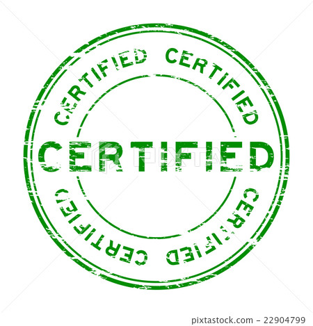 Grunge green certified stamp on white background - Stock Illustration ...