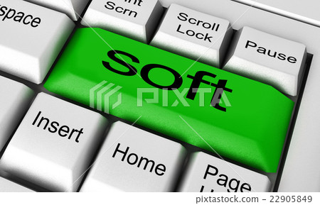soft word on keyboard button - Stock Illustration [22905849] - PIXTA