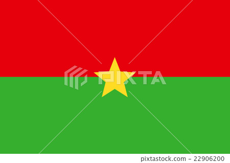 Flat Burkina Faso flag vector - Stock Illustration [22906200] - PIXTA