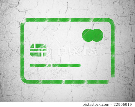 Currency concept: Credit Card on wall background - Stock Illustration ...