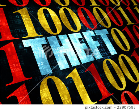 Safety concept: Theft on Digital background - Stock Illustration ...