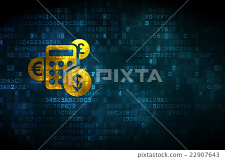 Finance concept: Calculator on digital background - Stock Illustration ...