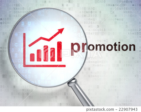 Advertising concept: Growth Graph and Promotion - Stock Illustration ...