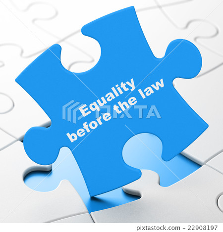 Politics concept: Equality Before The Law on - Stock Illustration ...
