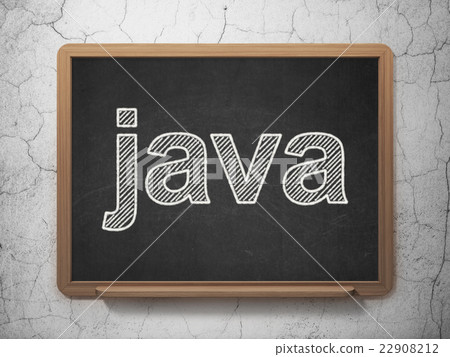 Database concept: Java on chalkboard background - Stock Illustration ...