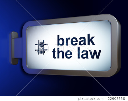 Law concept: Break The Law and Criminal on - Stock Illustration ...