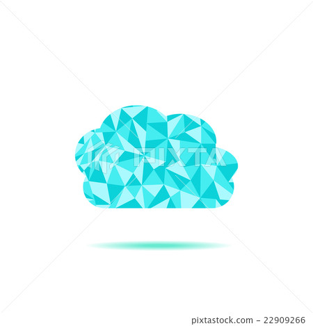 Cloud geometric icon - Stock Illustration [22909266] - PIXTA