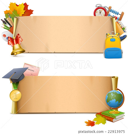 Vector School Paper Scrolls - Stock Illustration [22913975] - PIXTA