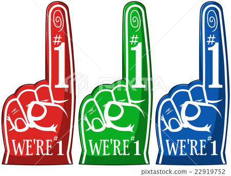 Cheering Pointing Finger Three Colors Pack - Stock Illustration ...