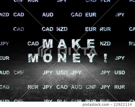 Business concept: Make Money! in grunge dark room - Stock Illustration ...