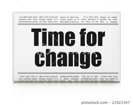 Timeline concept: newspaper headline Time For - Stock Illustration ...