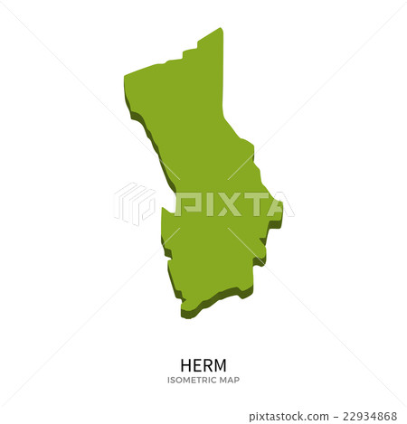 Isometric map of Herm detailed vector illustration - Stock Illustration ...