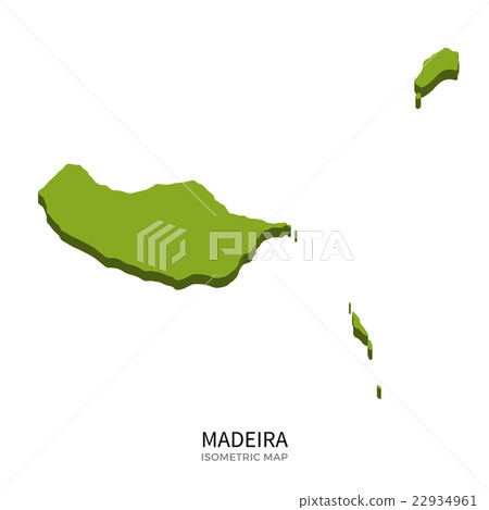 Isometric map of Madeira detailed vector - Stock Illustration [22934961 ...