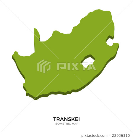 Isometric map of Transkei detailed vector - Stock Illustration ...