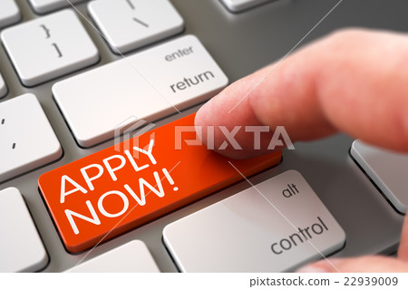 Apply Now! - White Keyboard Concept. - Stock Illustration [22939009 ...