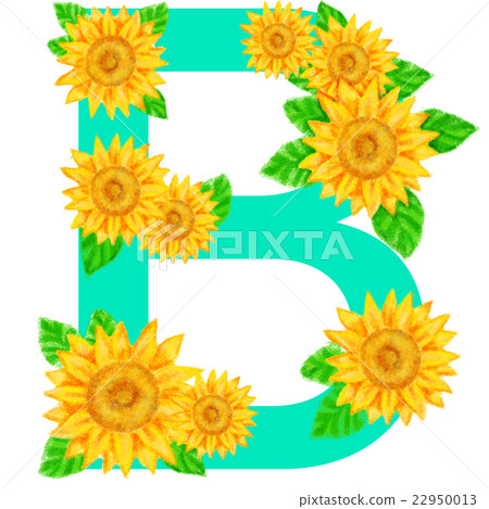 Sunflower letters _ B - Stock Illustration [22950013] - PIXTA