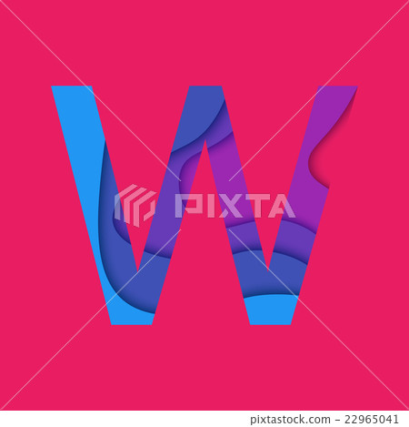 Letter W template - Stock Illustration [22965041] - PIXTA