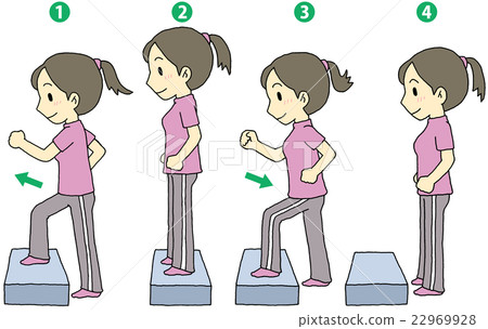 Women walking up and down exercise women - Stock Illustration [22969928 ...