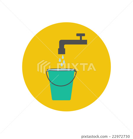 Bucket and water tap illustration - Stock Illustration [22972730] - PIXTA