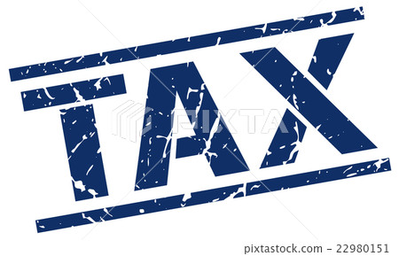 tax blue grunge square vintage rubber stamp - Stock Illustration ...