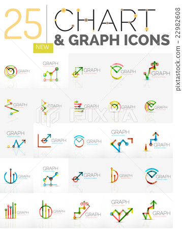 Collection of chart logos - Stock Illustration [22982608] - PIXTA