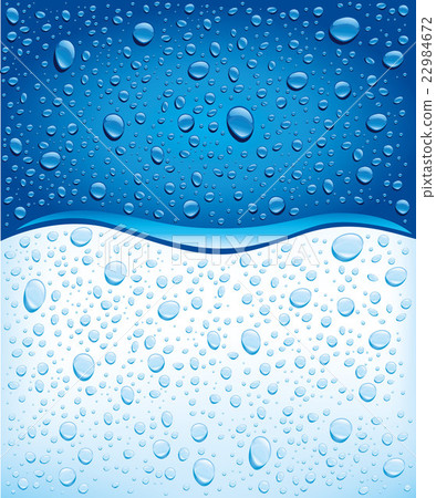 blue water drops background with place for text - Stock Illustration ...