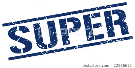 super blue grunge square vintage rubber stamp - Stock Illustration ...