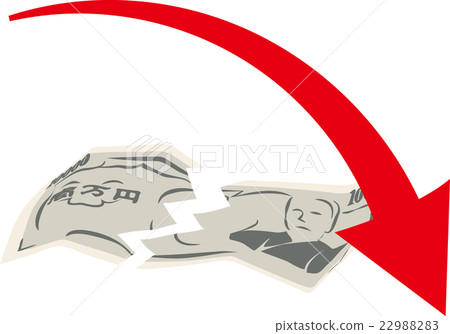 Money image _ crash - Stock Illustration [22988283] - PIXTA