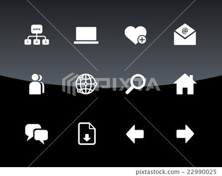 Network icons on black background. - Stock Illustration [22990025] - PIXTA