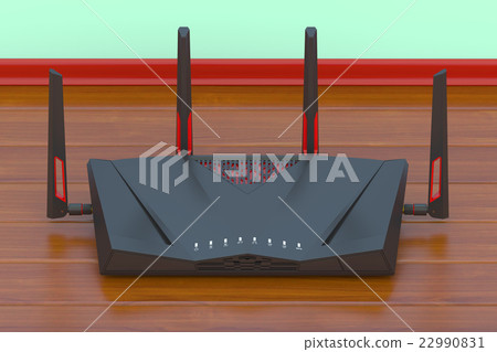 Dual-Band Wireless internet router, 3D rendering - Stock Illustration ...